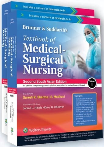 Brunner & Suddarth’s Textbook of Medical-Surgical Nursing 2 Volume Set 2nd South Asia Edition ...