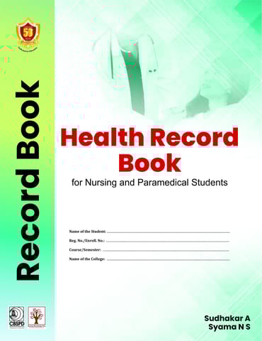 Health Record Book for Nursing and Paramedical Students 1st Edition ...