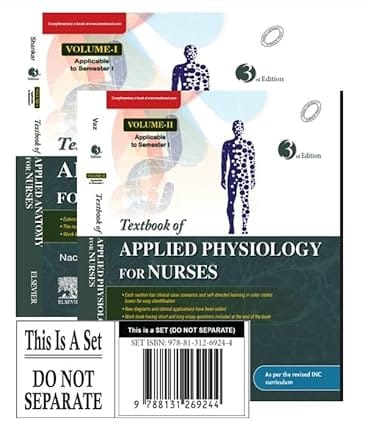 Textbook of Applied Anatomy and Physiology for Nurses 3rd Edition Set ...