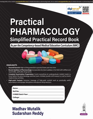 Practical Pharmacology Simplified Practical Record Book 1st Edition ...
