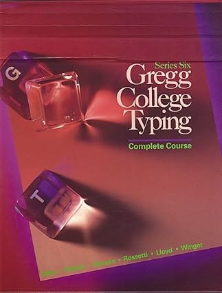 Series Six Gregg College Typing Complete Course 1996 By Poland R