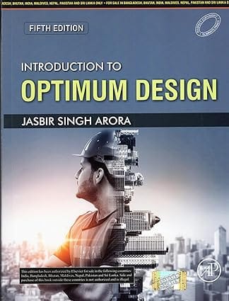 Introduction To Optimum Design 5th Edition 2025 By Arora J S